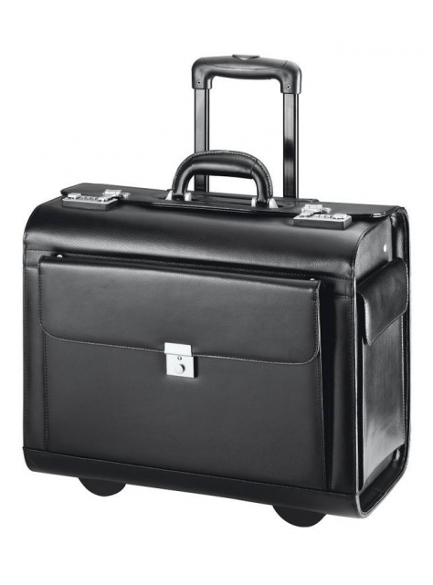 Kožený pilotný kufor na kolieskach s držiakom 2870 | KozeneDoplnky.sk